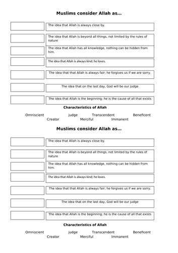 Eduqas Religious Studies Route A C3: Islam Beliefs and Teachings ...