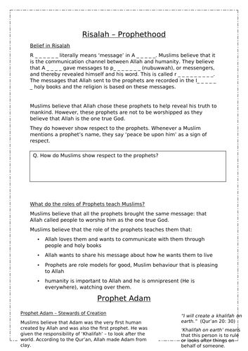 Eduqas Religious Studies Route A C3: Islam Beliefs and Teachings ...