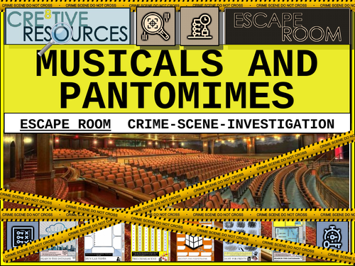 Musicals and Pantomimes Escape Room | Teaching Resources