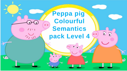 ''Peppa pig'' Colourful Semantics pack Level 4 (Who, What doing, What ... ''Peppa pig'' Colourful Semantics pack Level 4 (Who, What doing, What ...