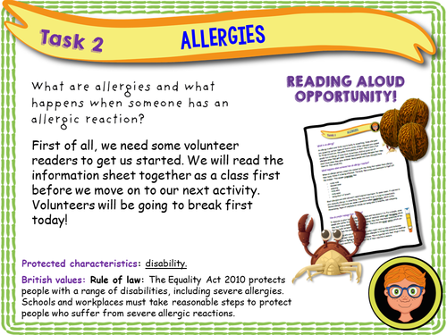 Allergies + Anaphylaxis | Teaching Resources