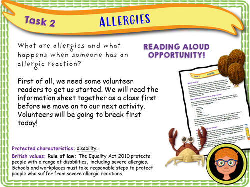 Allergies + Anaphylaxis | Teaching Resources