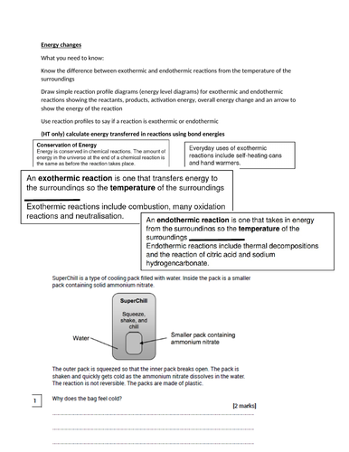 AQA chemistry revision packs bundle | Teaching Resources