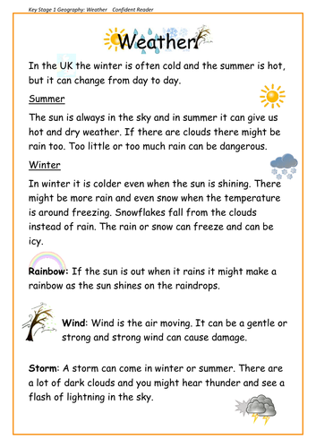 KS1 Weather: Phase 2-6 texts | Teaching Resources