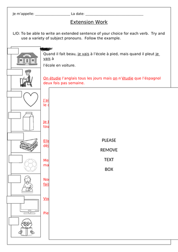 FRENCH VERBS - MA ROUTINE SCOLAIRE - My School day routine | Teaching ...