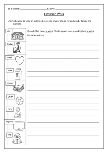 FRENCH VERBS - MA ROUTINE SCOLAIRE - My School day routine | Teaching ...