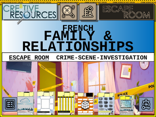 French Escape Room - Family Relationships | Teaching Resources