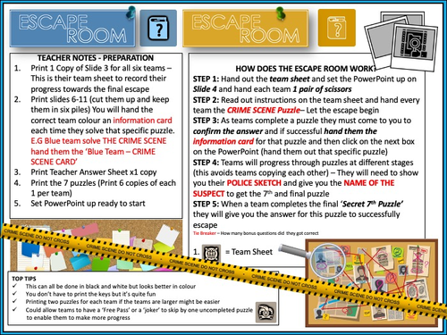 Spanish Escape Room | Teaching Resources