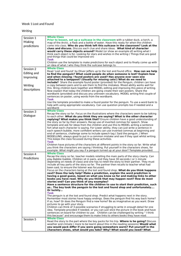 Lost and Found: 2 week English plan and Resources | Teaching Resources