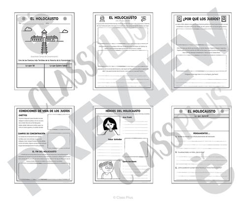 El Holocausto Actividad de Reflexión Lectura Dibujo y Escritura para ...
