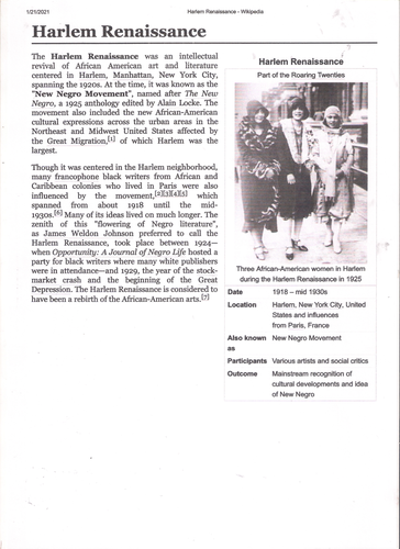 Harlem Renaissance | Teaching Resources