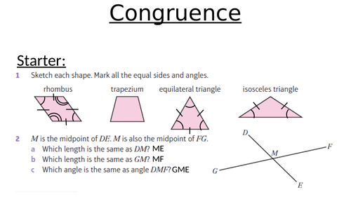 Chapter 12 Similarity & Congruence Lesson PowerPoint Bundle Pearson ...
