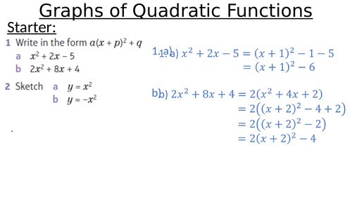 Chapter 15 Graphs Lesson PowerPoint Bundle Pearson Textbook Edexcel ...