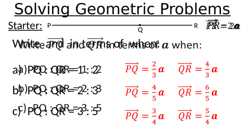 Chapter 18 Vectors Lesson PowerPoint Bundle Pearson Textbook Edexcel ...