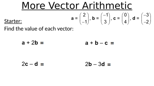 Chapter 18 Vectors Lesson PowerPoint Bundle Pearson Textbook Edexcel ...