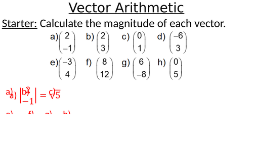 Chapter 18 Vectors Lesson PowerPoint Bundle Pearson Textbook Edexcel ...