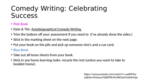 Comedy Writing for KS3/4 English | Teaching Resources
