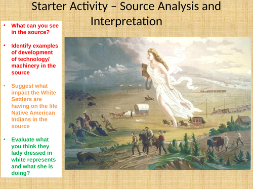 Manifest Destiny - Why White Settlers Moved West | Teaching Resources