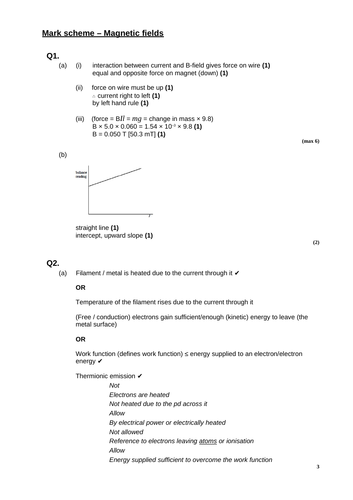 (Chapter 24 BUNDLE) A level Physics - Fields - Magnetic fields | Teaching Resources