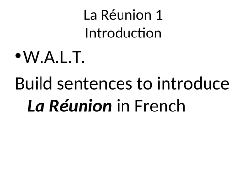 La Réunion | Teaching Resources