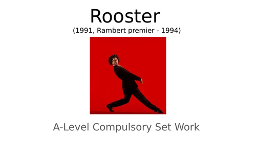 Christopher Bruce's Rooster: Starting Points, Themes and Context ...