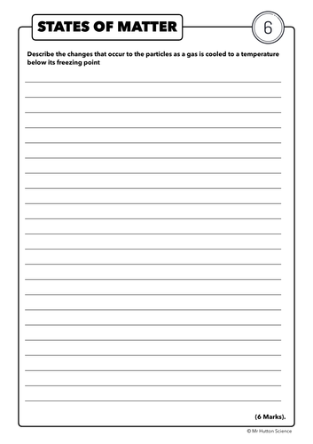 6 Mark Question - States of matter - AQA Chemistry | Teaching Resources