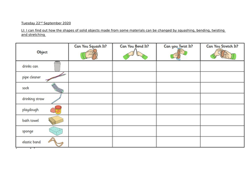 Science Properties of materials unit KS1 | Teaching Resources