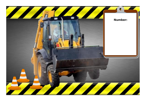 Construction themed making numbers | Teaching Resources