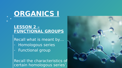 Identifying Functional Groups and Homologous Series - Organic Chemistry ...