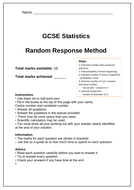 Random Response Method Exam Questions (GCSE Statistics) | Teaching ...