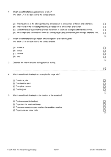 GCSE PE All Exam Questions and Answers | Teaching Resources