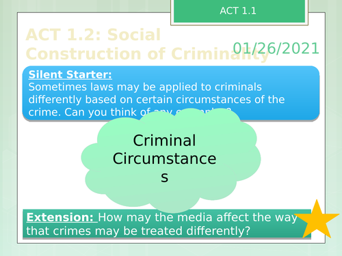 Criminology Unit 2 1.2 Social Construction Of Crime: Circumstance ...
