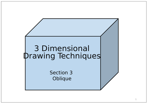 Oblique drawing booklet | Teaching Resources