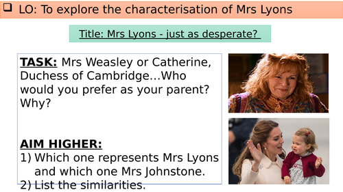 Blood Brothers Mrs Lyons Characterisation | Teaching Resources