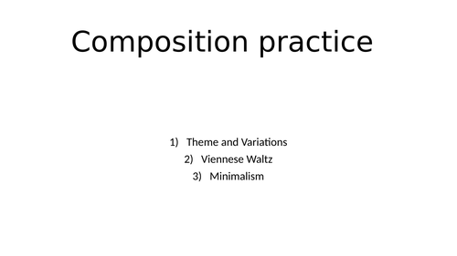 Composition exercises with videos (suitable for home learning ...