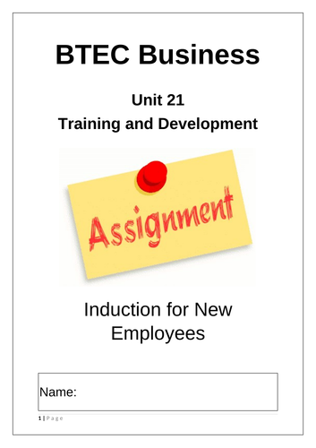 BTEC Business - Unit 21: Training and Development (Complete bundle ...