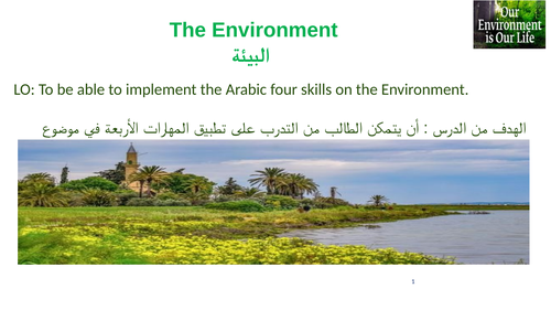 Arabic Lesson the Environment | Teaching Resources