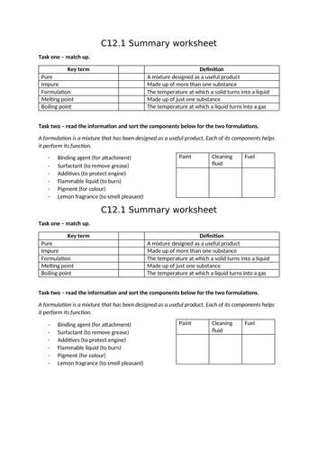AQA GCSE Chemistry (9-1) - C12.1 Pure substances and mixtures FULL ...