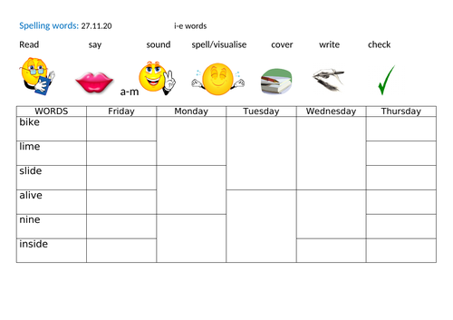 Year 3 weekly spellings | Teaching Resources
