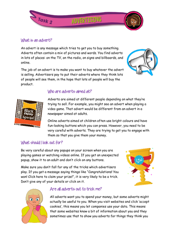 Advertising - Media Awareness | Teaching Resources