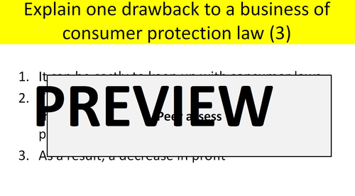 AQA GCSE Business 9-1 - 2.5 Legislation | Teaching Resources