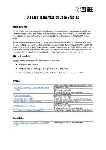 Disease Transmission Case Studies | Teaching Resources