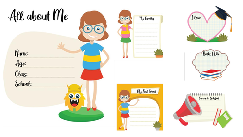 All about Me Writing Frames | Teaching Resources