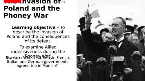 The invasion of Poland and the Phoney War | Teaching Resources