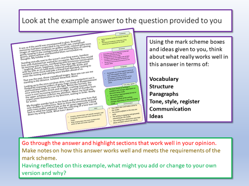 Eduqas English Creative Prose Writing | Teaching Resources