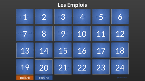 French Jobs Match-Up Game | Teaching Resources