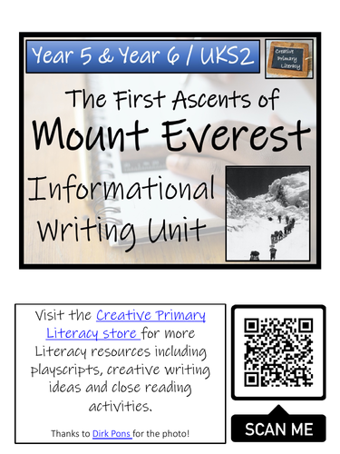 UKS2 Mount Everest Informational Text Writing Unit | Digital & Print ...
