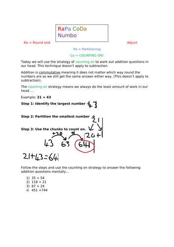 Mental Math Strategies | Teaching Resources
