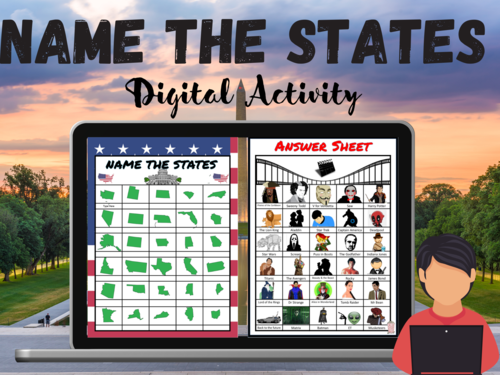 US States Digital Geography Activity | Teaching Resources