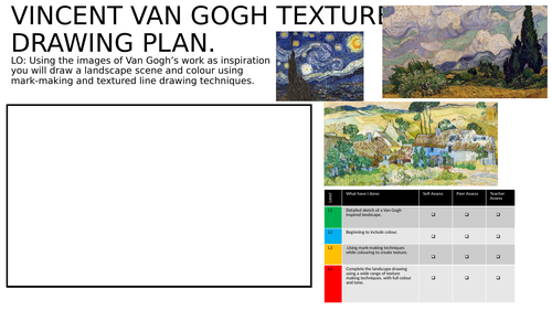Vincent Van Gogh- Mark Making | Teaching Resources